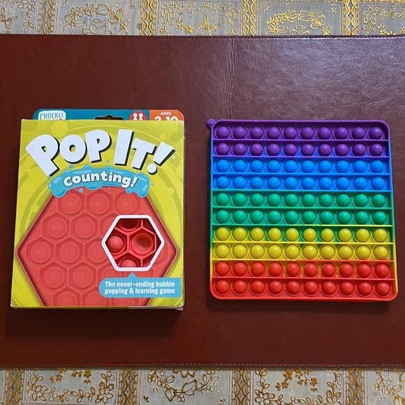 Toys | Pop It Set Of 2 Pop It Counting 6 12 X 7 12 And Square 7 12 X 7 ...